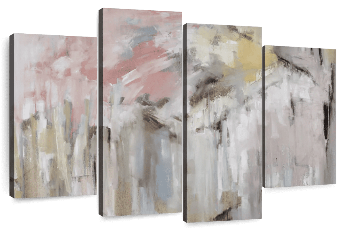 Elephant Stock Spring Splash Abstract Wall Art - Horizontal Multi Panel ...