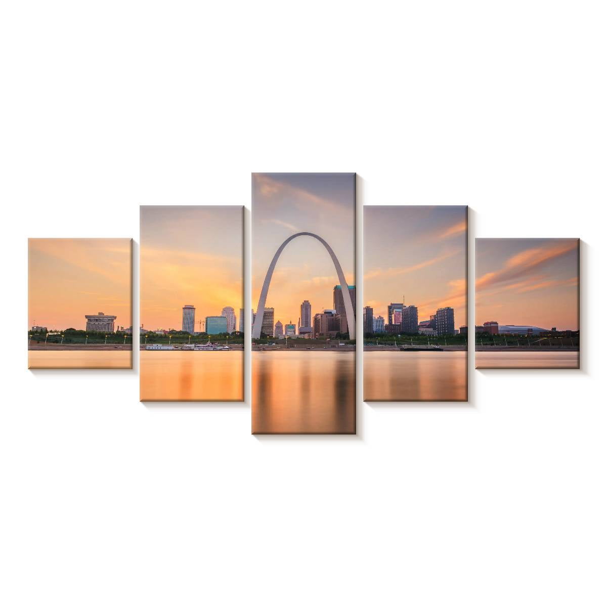 Elephant Stock St. Louis Sundown Wall Art - Horizontal Multi Panel ...