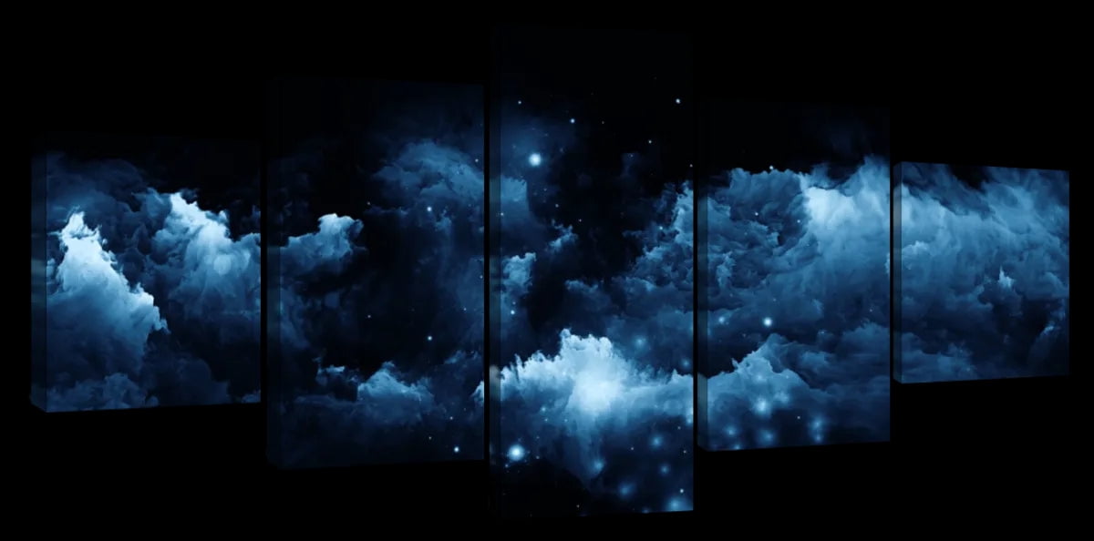Elephant Stock Starry Nighttime Sky Wall Art - Horizontal Multi Panel ...