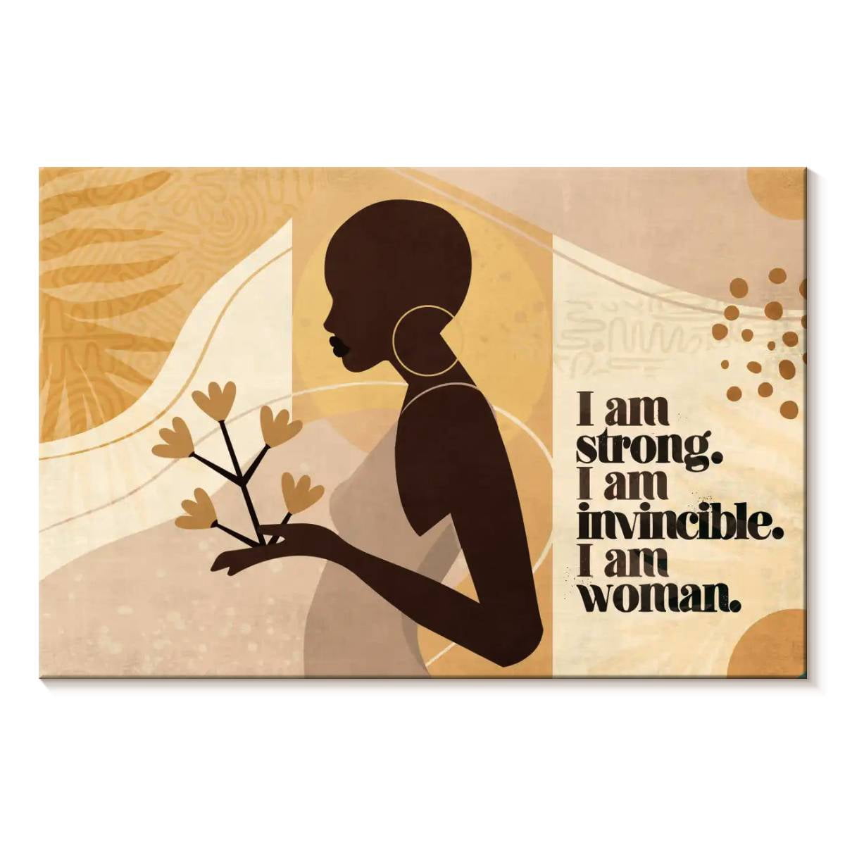 Elephant Stock Strong And Invincible Woman Wall Art - Horizontal Canvas ...