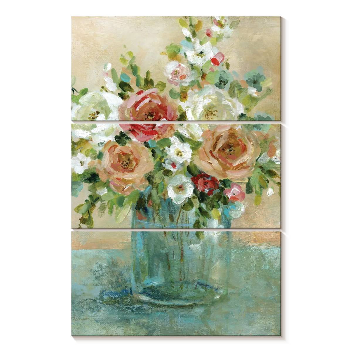 Elephant Stock Sun Drenched Arrangement Wall Art - Vertical Multi Panel ...