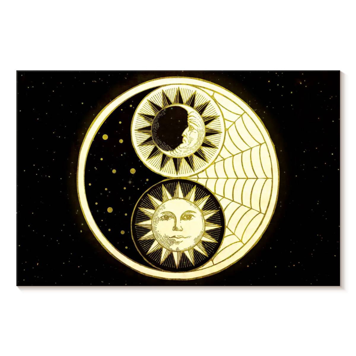 Elephant Stock Sun And Moon Yin Yang Wall Art - Horizontal Canvas Wall ...