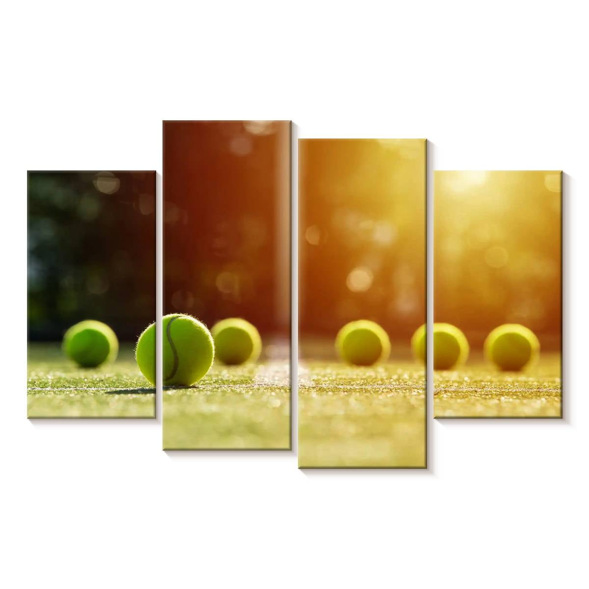 Elephant Stock Sunlit Tennis Balls Wall Art - Horizontal Multi Panel ...