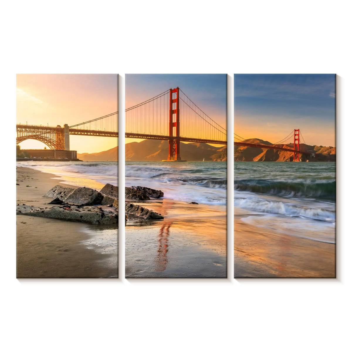 Elephant Stock Sunset At Golden Gate Bridge Wall Art - Horizontal Multi ...