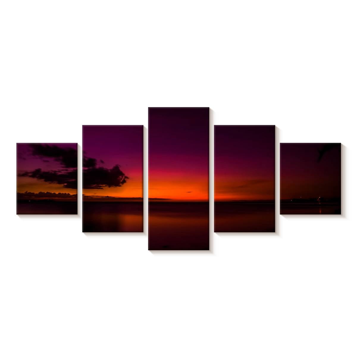 Elephant Stock Sunset In Pacific Beach Wall Art - Horizontal Multi ...