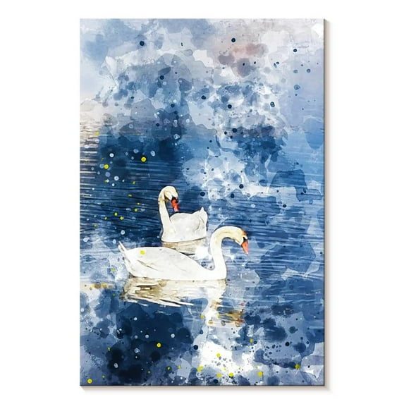 Elephant Stock Swans Amour Wall Art - Vertical Canvas Wall Art - Living ...