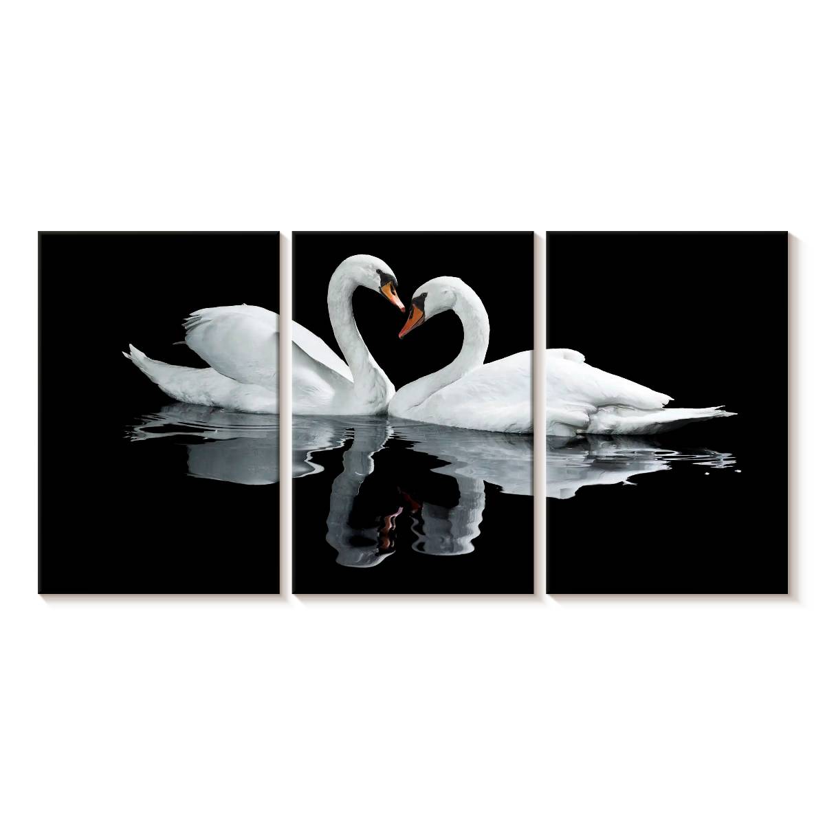Elephant Stock Swans In Love Wall Art - Horizontal Multi Panel Canvas ...