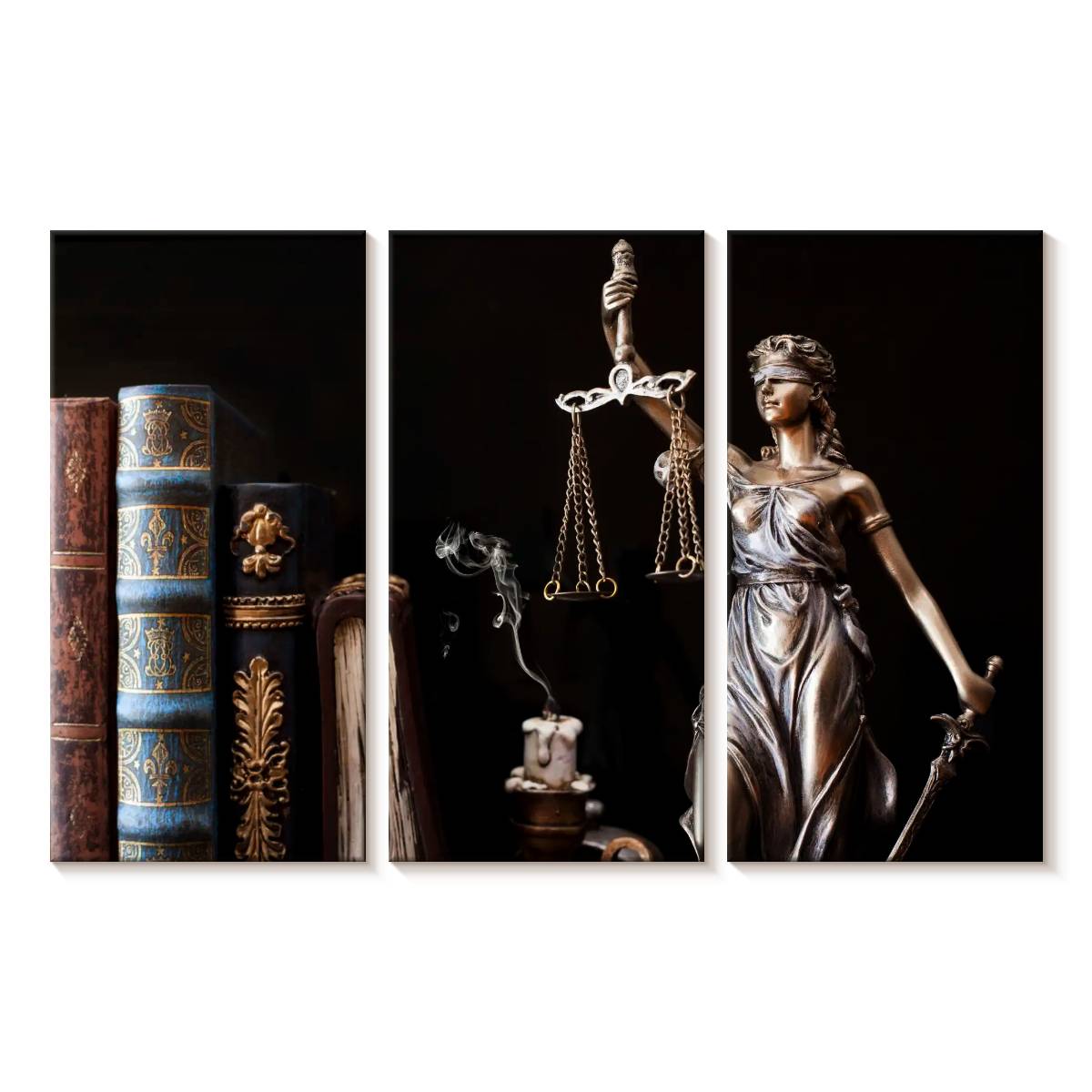 Elephant Stock Symbolic Lady Justice Wall Art - Horizontal Multi Panel ...