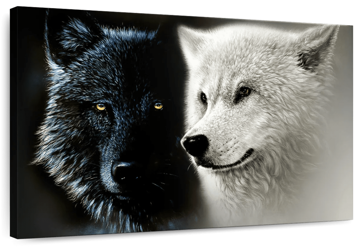 Elephant Stock Tale Of Two Wolves Wall Art - Horizontal Canvas Wall Art ...