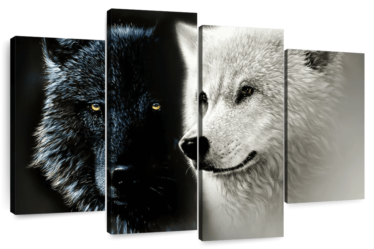 Elephant Stock Tale Of Two Wolves Wall Art - Horizontal Multi Panel ...