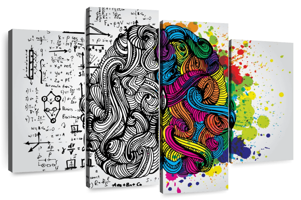 Elephant Stock Technical And Colorful Brain Wall Art - Horizontal Multi ...