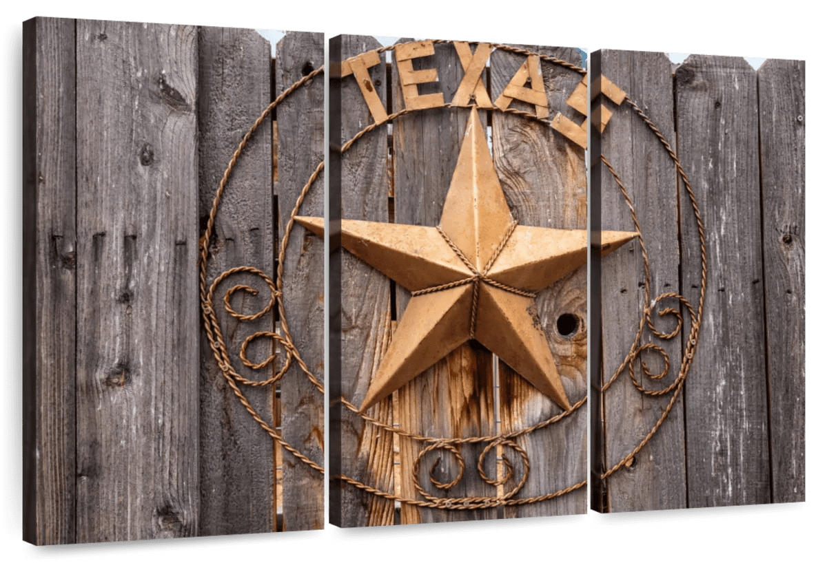 Elephant Stock Texas Star Wall Art - Horizontal Multi Panel Canvas ...