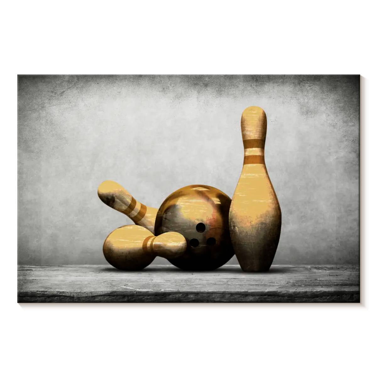 Elephant Stock Textured Bowling Wall Art - Horizontal Canvas Wall Art ...