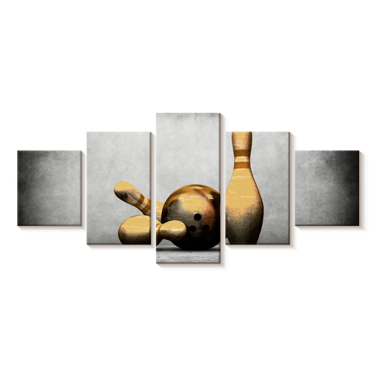 Elephant Stock Textured Bowling Wall Art - Horizontal Multi Panel ...