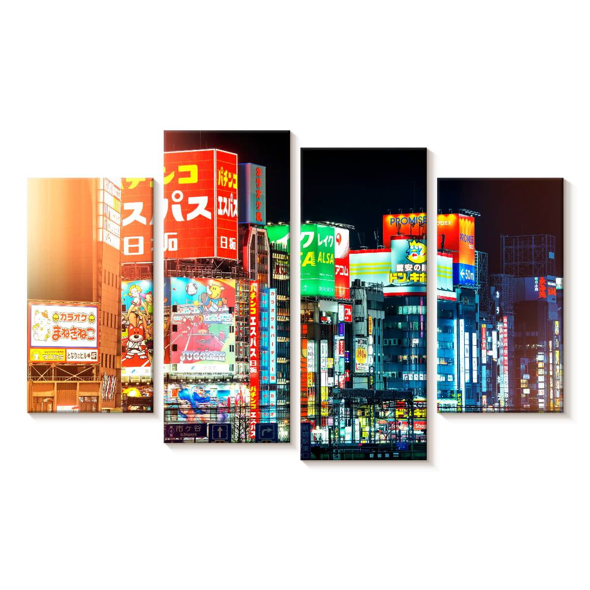Elephant Stock Tokyo Night Beauty Wall Art - Horizontal Multi Panel ...