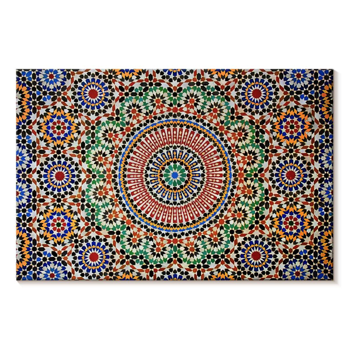Elephant Stock Traditional Moroccan Mosaic Wall Art - Horizontal Canvas ...