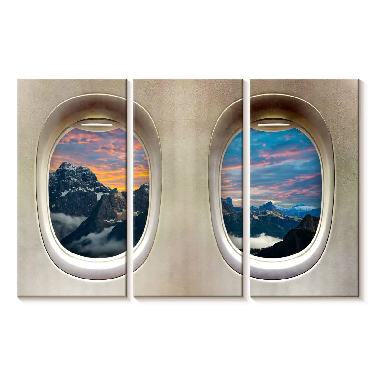 Elephant Stock Transcontinental Airplane Windows Wall Art - Horizontal ...