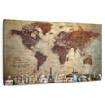 Elephant Stock Travel Together Ii Push Pin World Map Wall Art - Map ...