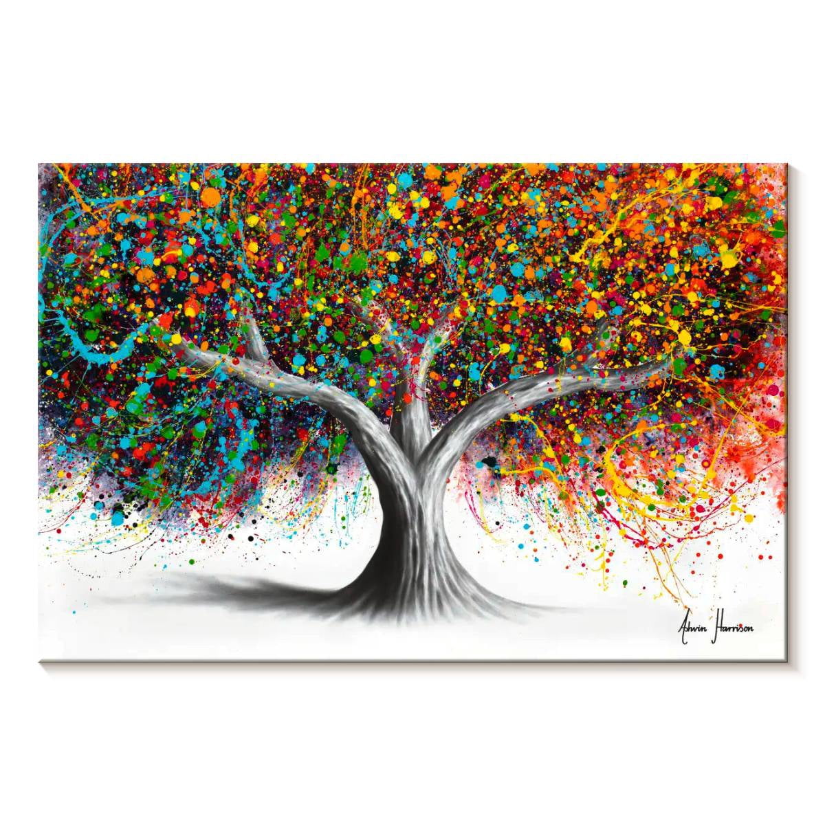 Elephant Stock Tree Of Celebration Wall Art - Horizontal Canvas Wall ...