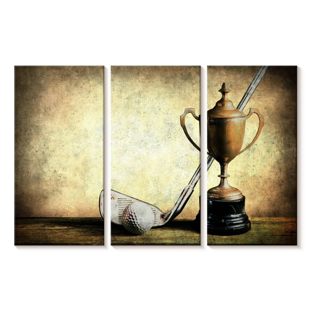 Elephant Stock Trophy For Golf Wall Art - Horizontal Multi Panel Canvas ...