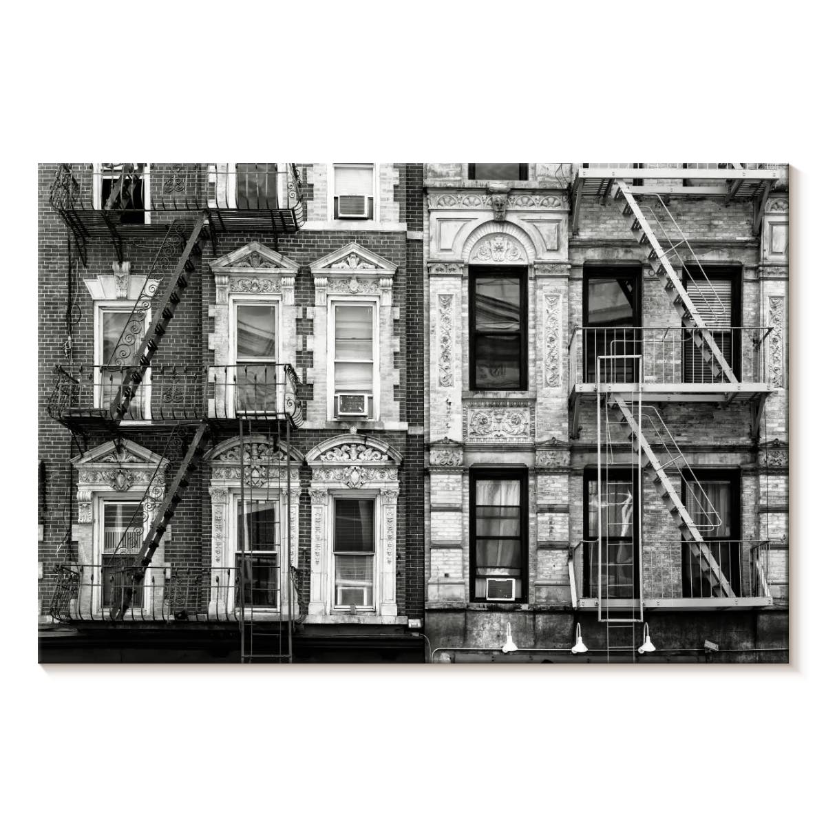 Elephant Stock Two Fire Escape Stairs Wall Art - Horizontal Canvas Wall ...