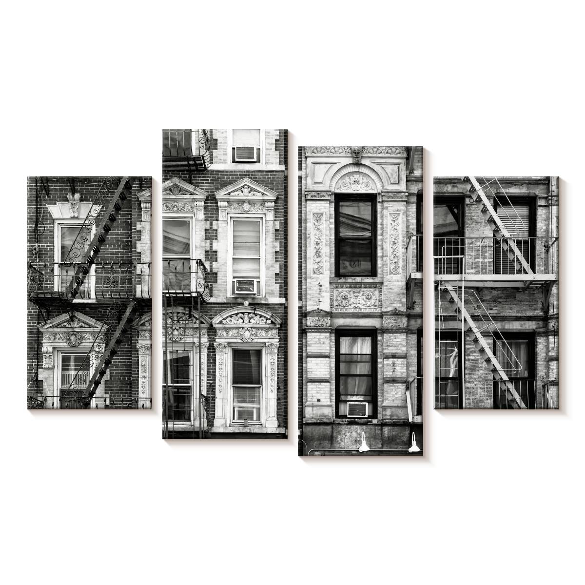 Elephant Stock Two Fire Escape Stairs Wall Art - Horizontal Multi Panel ...
