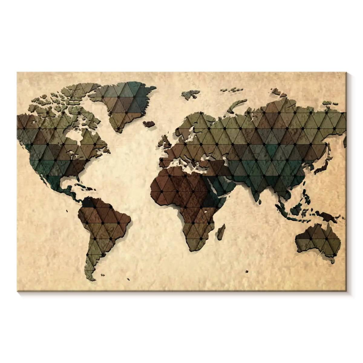 Elephant Stock Unique World Map Wall Art - Horizontal Canvas Wall Art ...