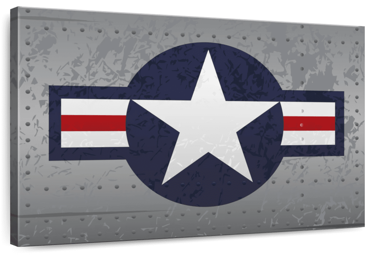 Elephant Stock Us Army Air Corps Roundel Wall Art - Horizontal Canvas ...