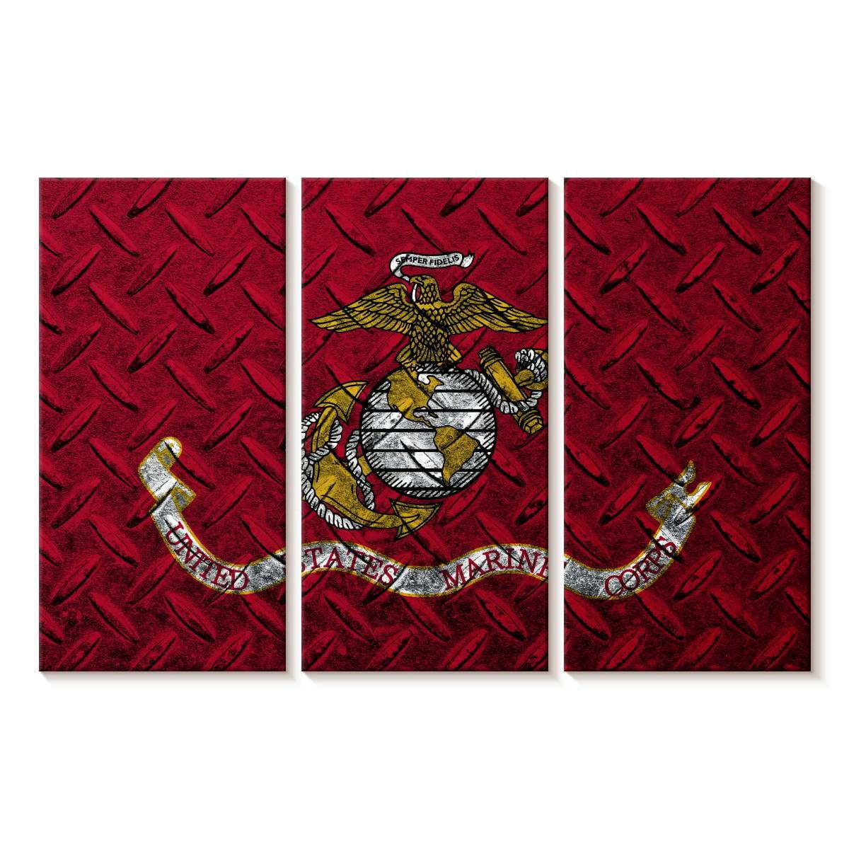 Elephant Stock Usa Marine Corps Wall Art - Horizontal Multi Panel ...