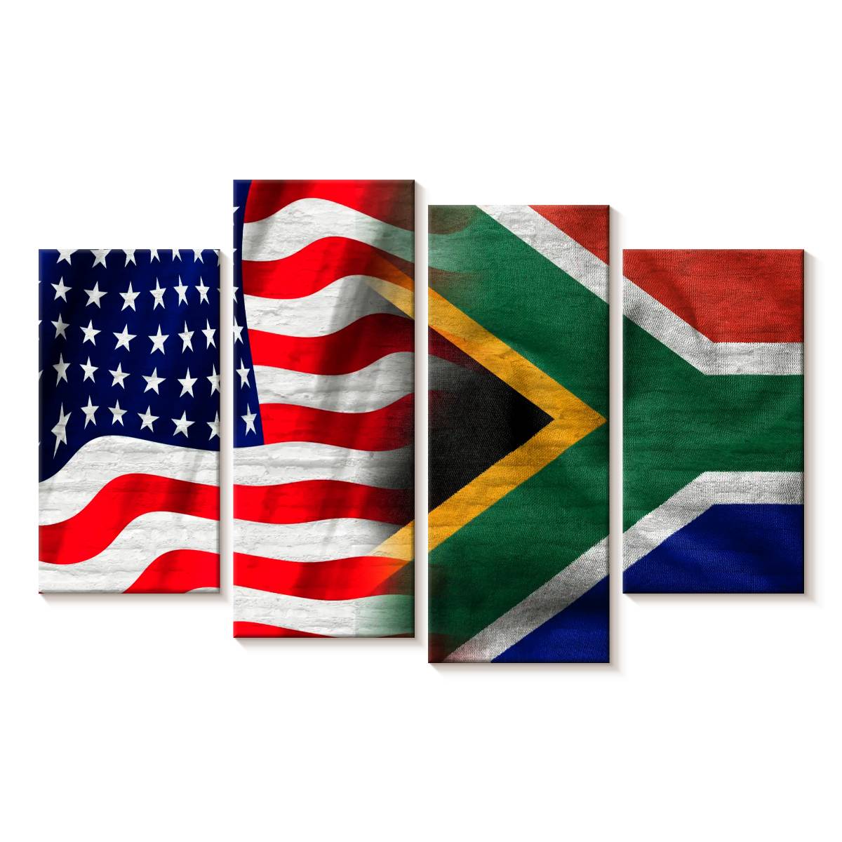 Elephant Stock Usa And South Africa Flag Wall Art - Horizontal Multi ...
