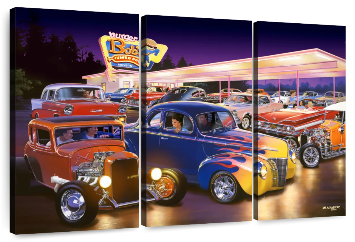 Elephant Stock Vintage Car Drive Through Wall Art - Horizontal Multi ...