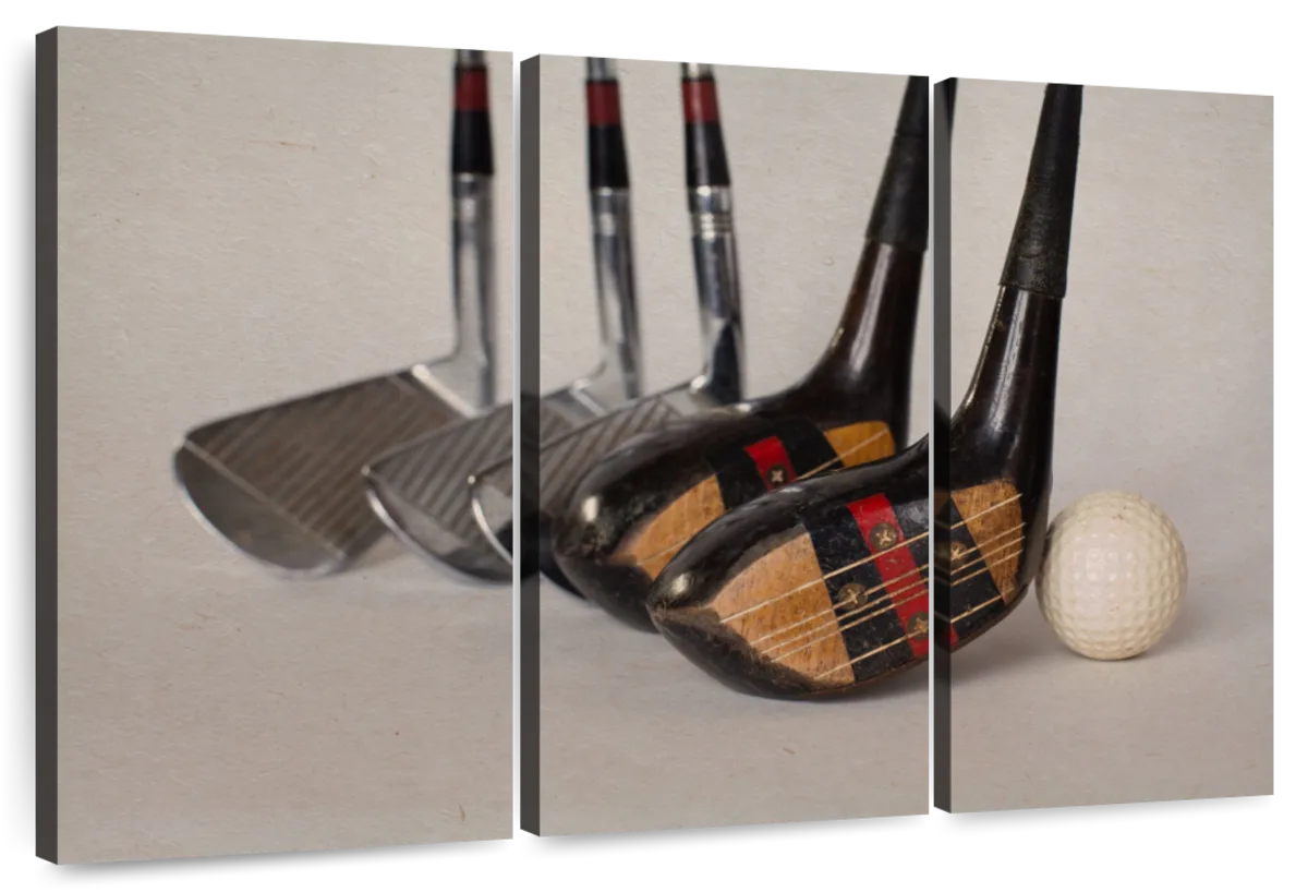 Elephant Stock Vintage Golf Putters Wall Art - Horizontal Multi Panel ...