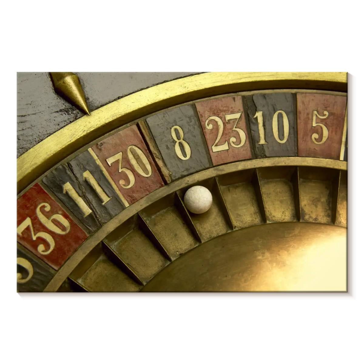Elephant Stock Vintage Roulette Wheel Wall Art - Horizontal Canvas Wall ...