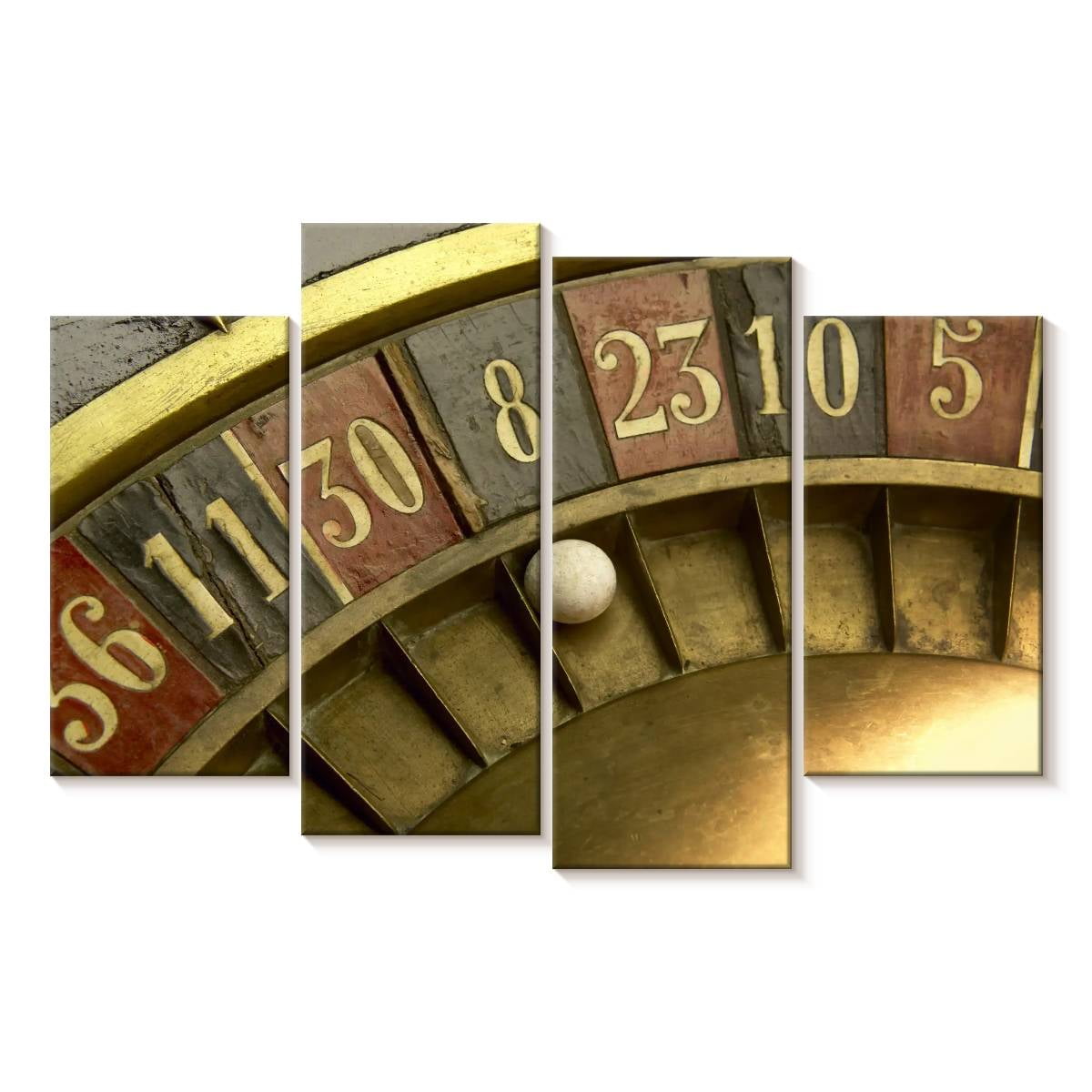 Elephant Stock Vintage Roulette Wheel Wall Art - Horizontal Multi Panel ...