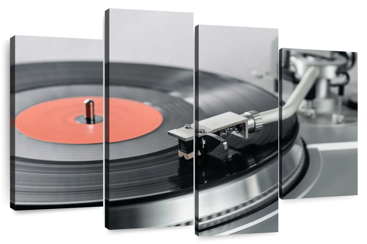 Elephant Stock Vinyl Record Player Wall Art - Horizontal Multi Panel ...