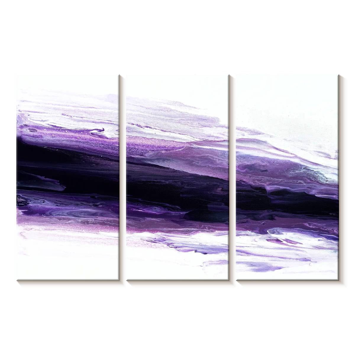 Elephant Stock Violette Wave Wall Art - Horizontal Multi Panel Canvas ...