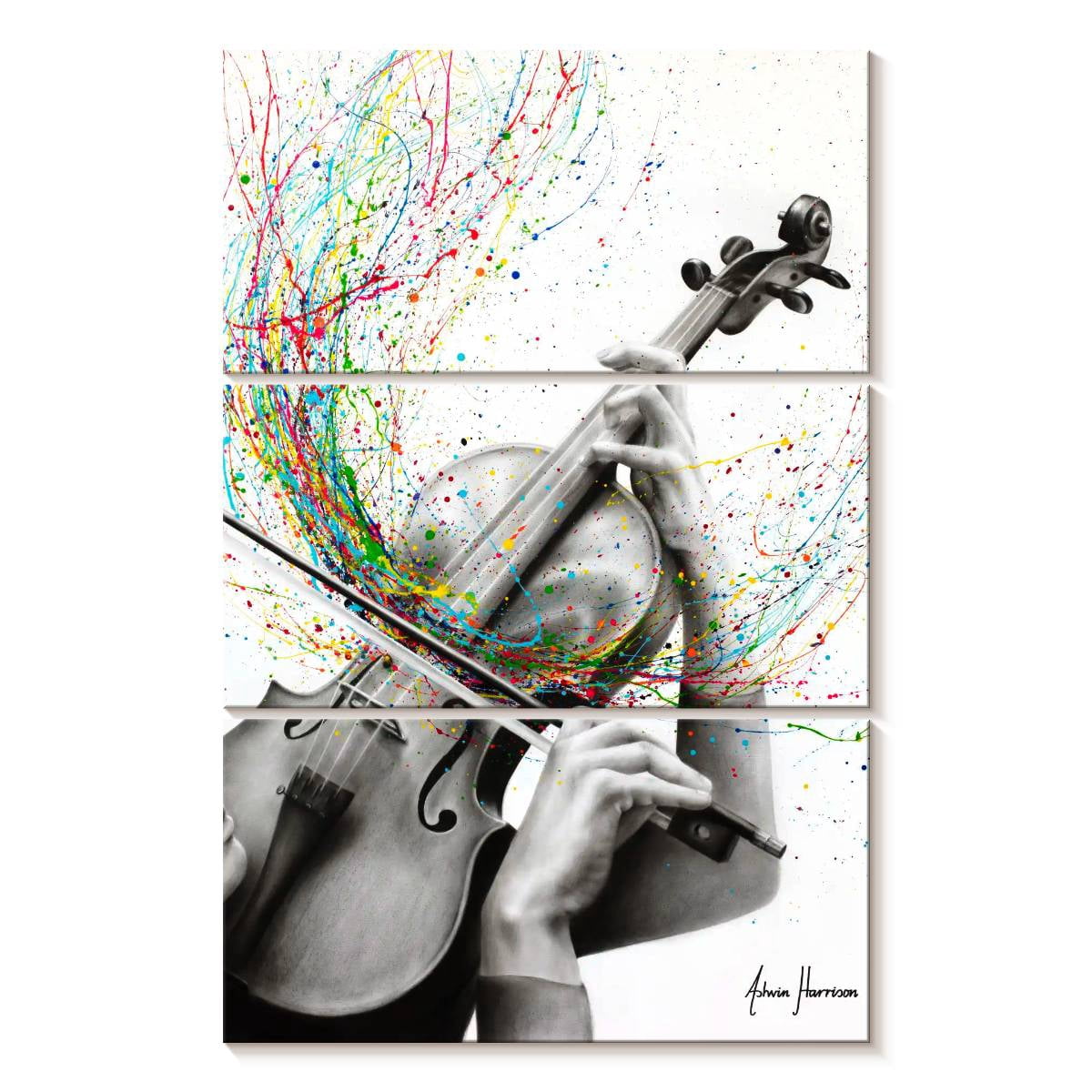 Elephant Stock The Violin Solo Wall Art - Vertical Multi Panel Canvas ...