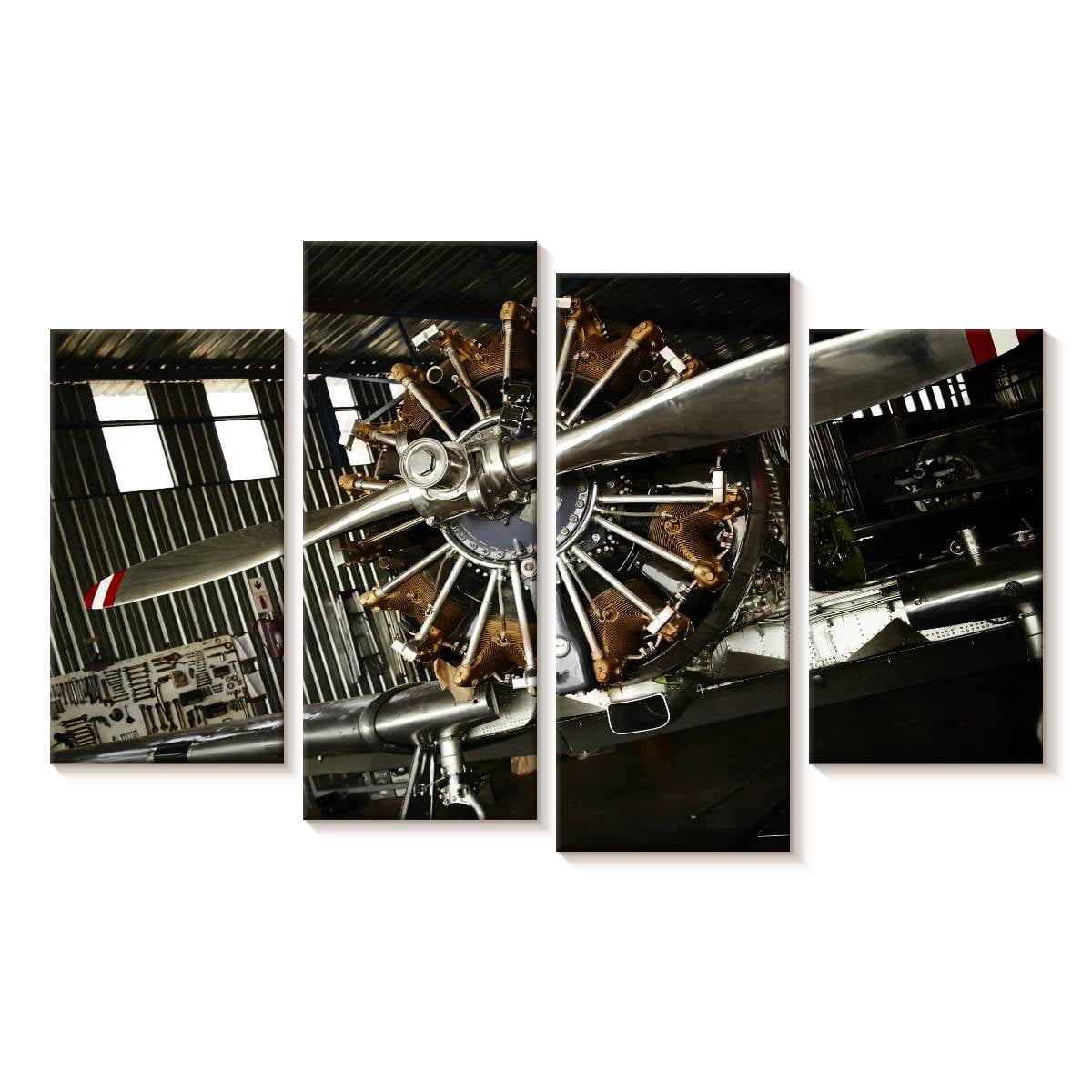 Elephant Stock War Airplane Propeller Wall Art - Horizontal Multi Panel ...