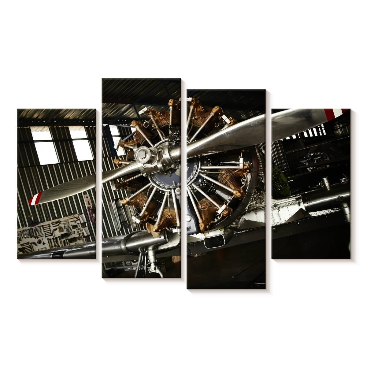 Elephant Stock War Airplane Propeller Wall Art - Horizontal Multi Panel ...