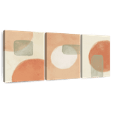 Elephant Stock Warm Geometric Triptych Wall Art - Horizontal Multi ...