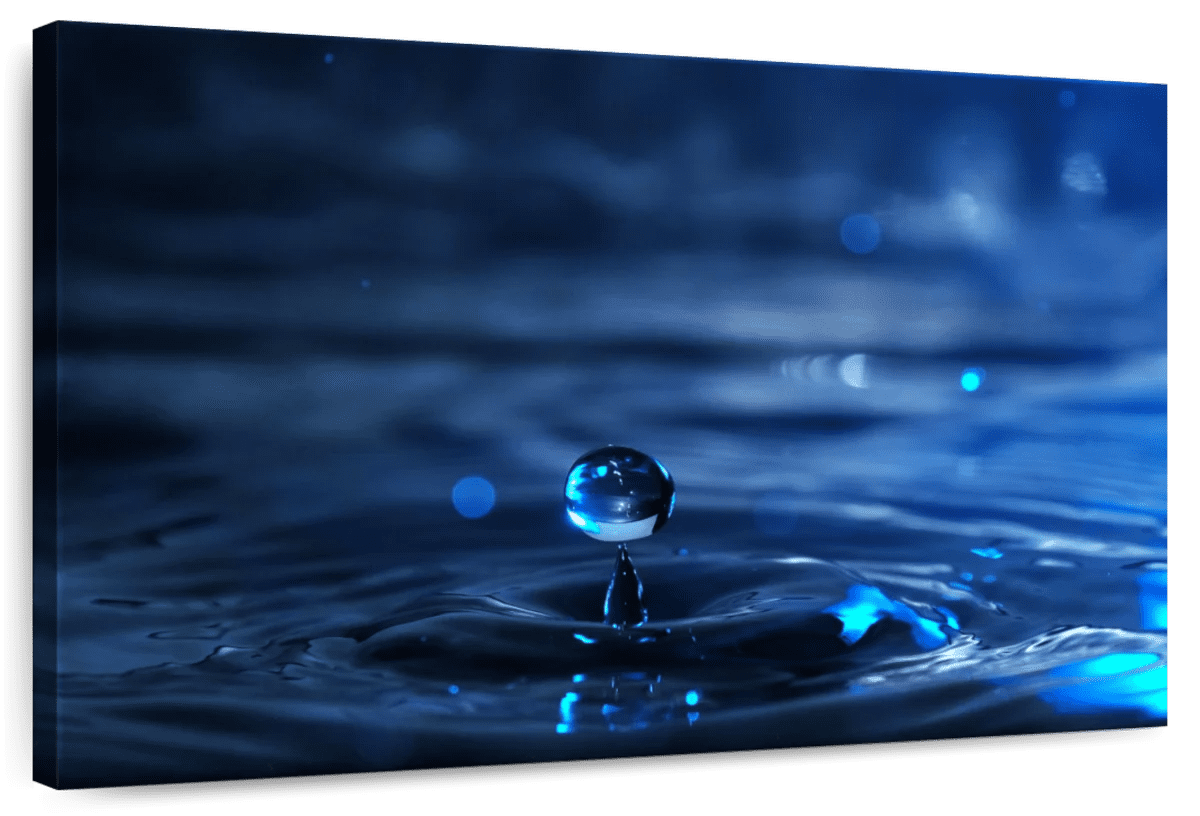 Elephant Stock Water Drop Ripple Wall Art - Horizontal Canvas Wall Art ...