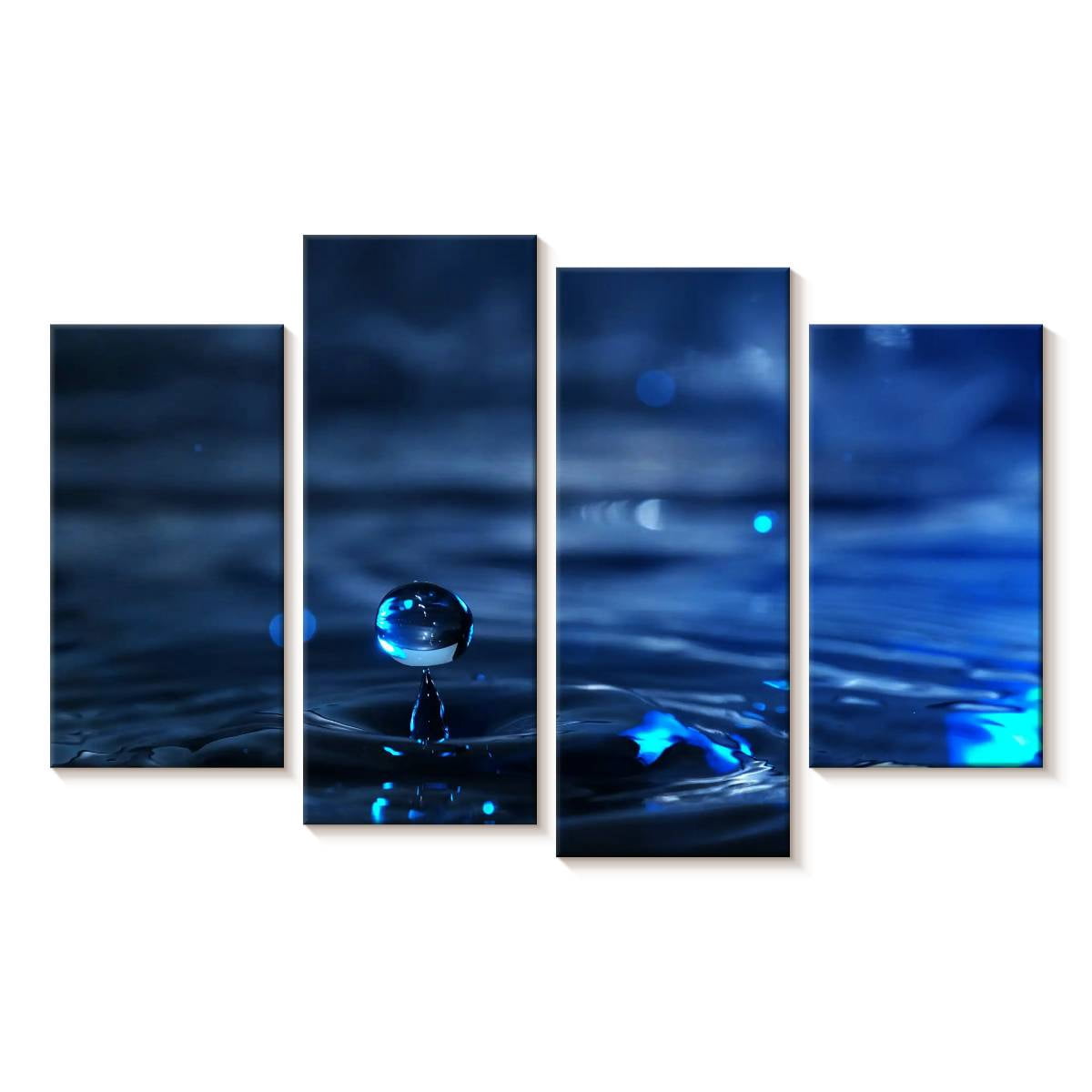 Elephant Stock Water Drop Ripple Wall Art - Horizontal Multi Panel ...