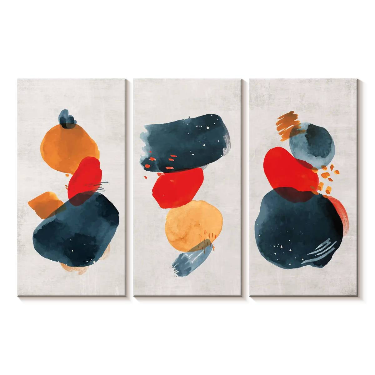 Elephant Stock Watercolor Blotches Wall Art - Horizontal Multi Panel ...