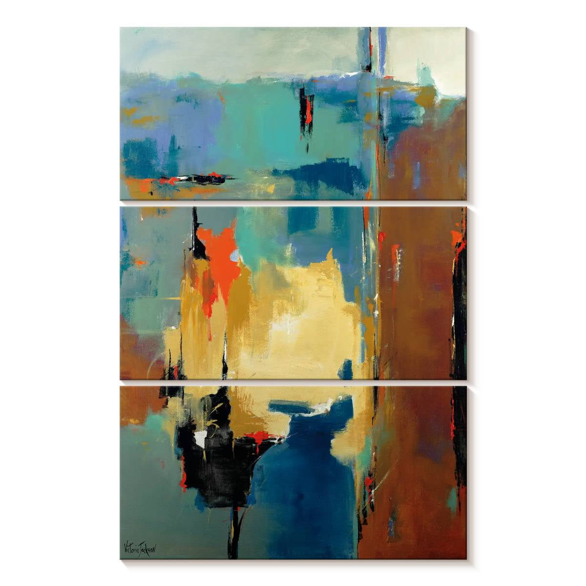 Elephant Stock Waterfall Abstract Wall Art - Vertical Multi Panel ...