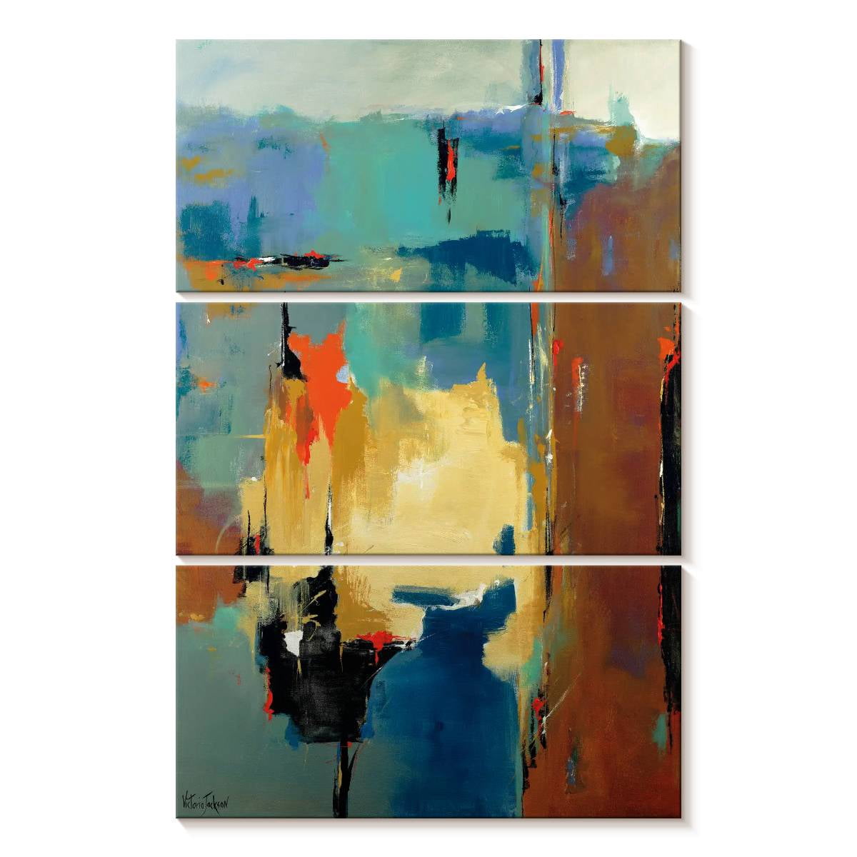Elephant Stock Waterfall Abstract Wall Art - Vertical Multi Panel ...