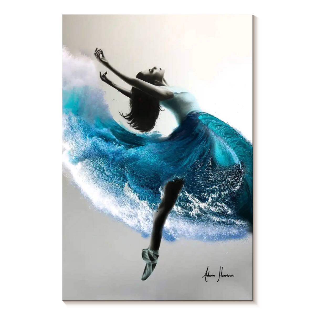 Elephant Stock Wave Dance Wall Art - Vertical Canvas Wall Art - Hallway ...