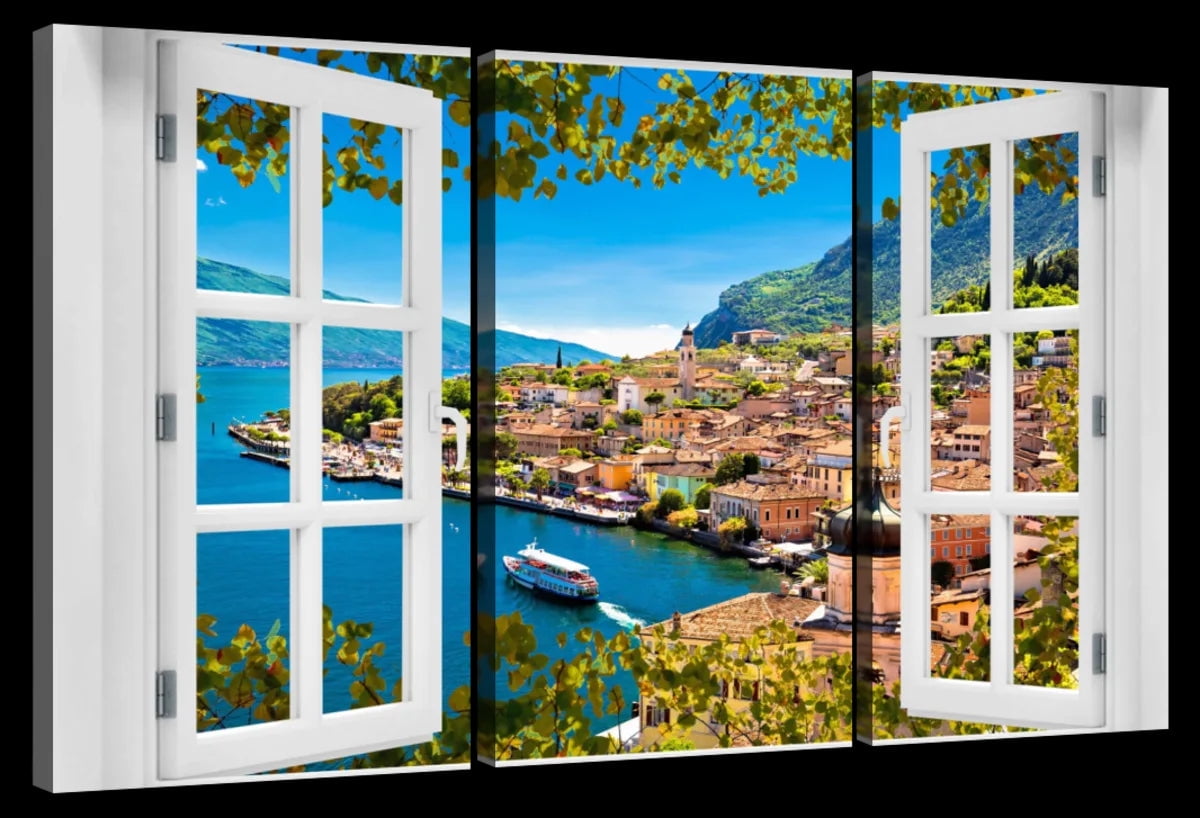 Elephant Stock Window To Limone Sul Garda Wall Art - Horizontal Multi ...