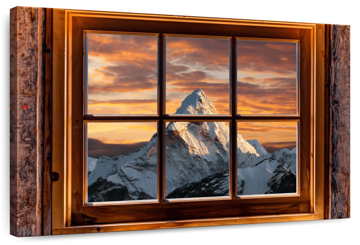 Elephant Stock Window To Himalayas Wall Art - Nature Canvas Canvas - 45 ...