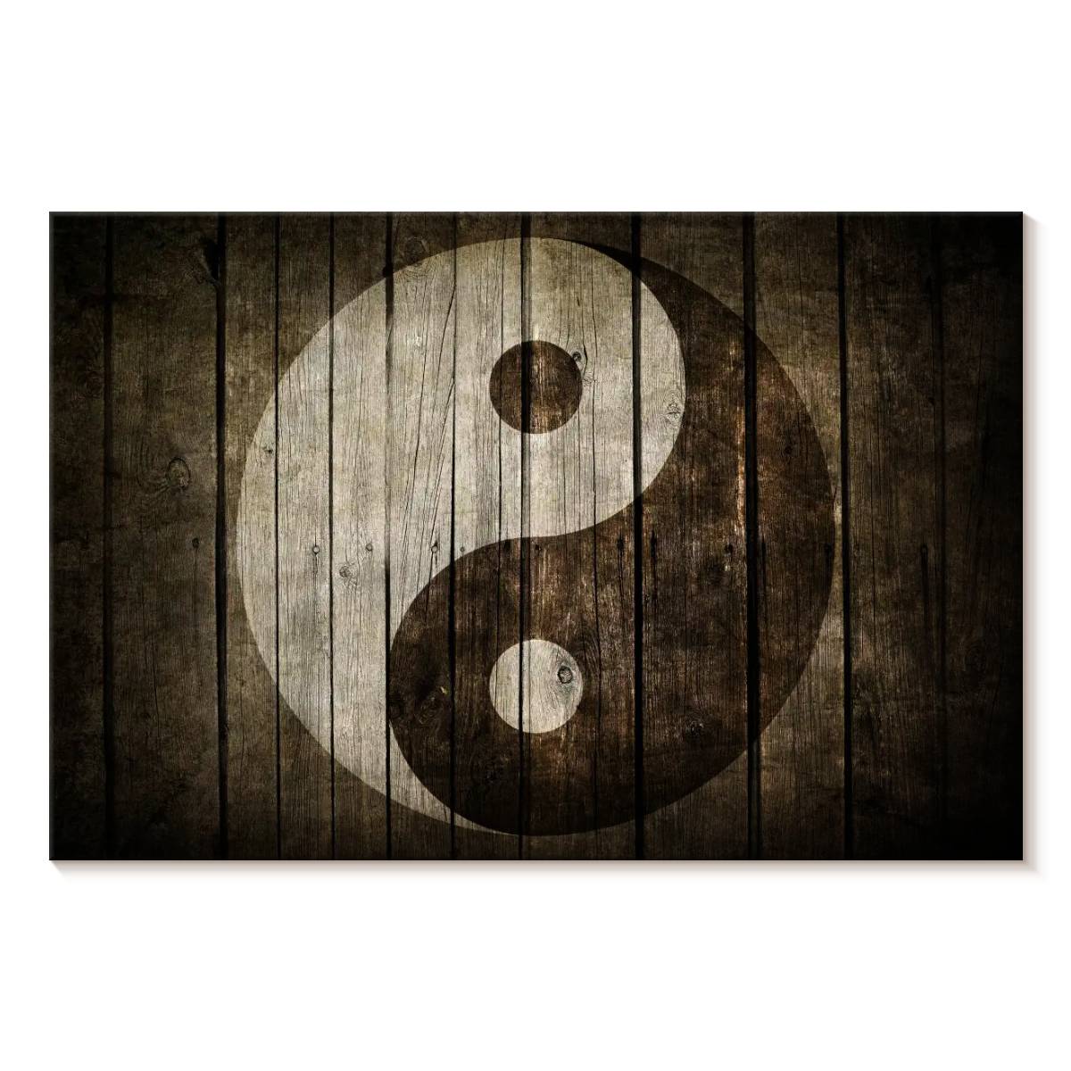 Elephant Stock Wooden Yin Yang Wall Art - Horizontal Canvas Wall Art ...