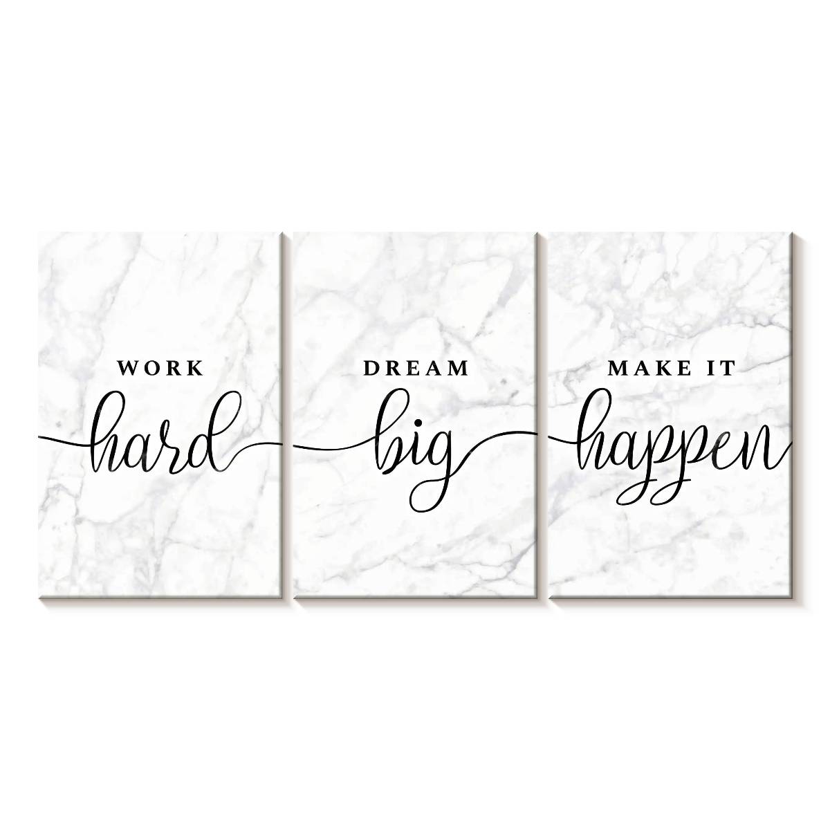 Elephant Stock Work Hard And Make It Happen Typography Wall Art ...